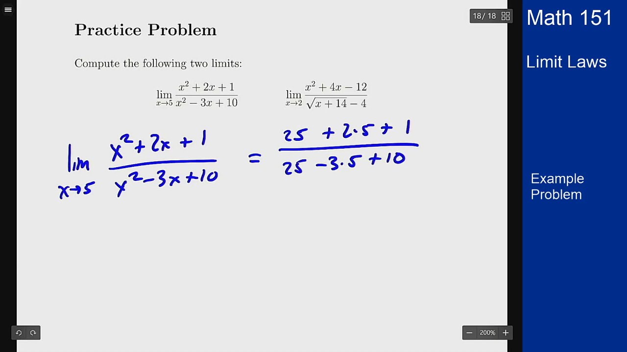 Limits Calculus Practice Problems