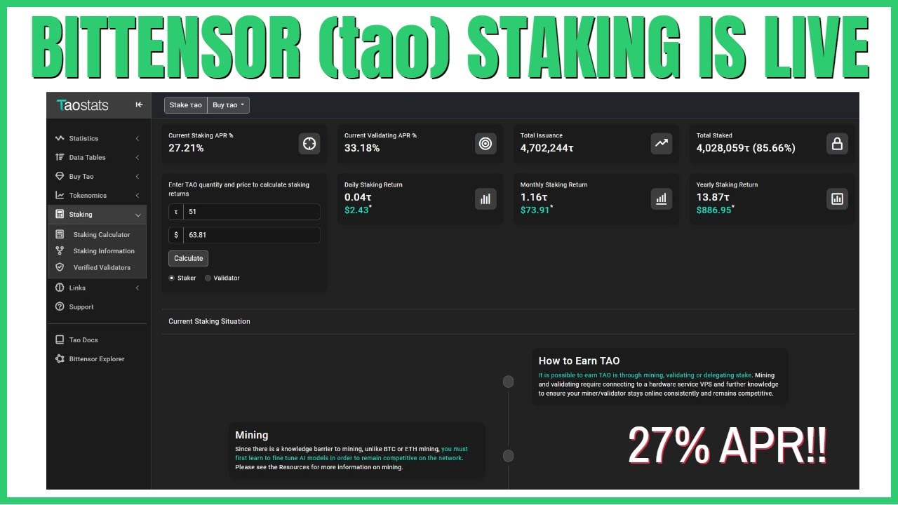 How To Stake Bittensor Tao Youtube