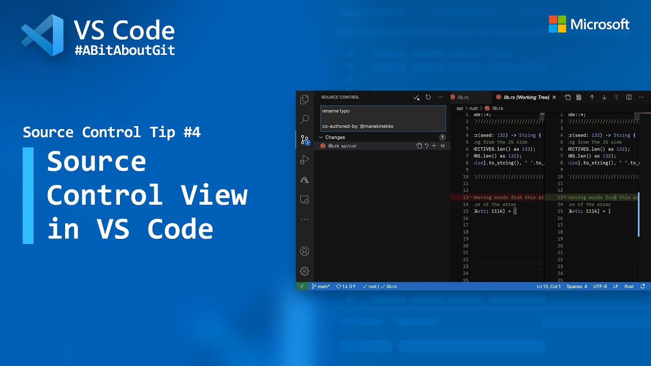Source Control Tip 4 Source Control View In Vs Code Youtube