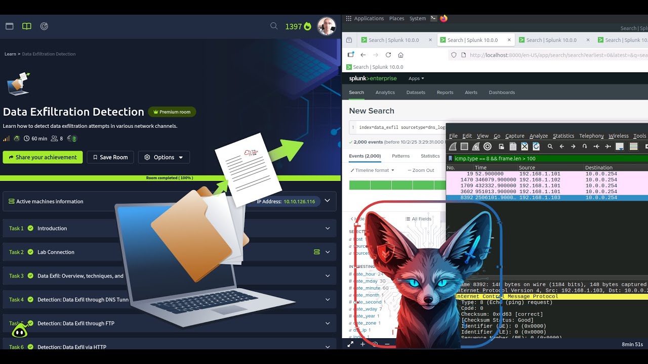 Tryhackme Data Exfiltration Detection Full Walkthrough 2025 Youtube