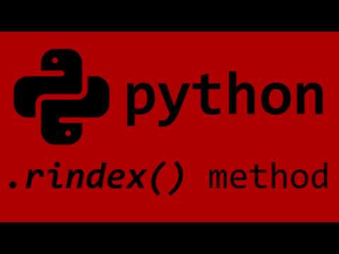 Python Rindex String Method Youtube