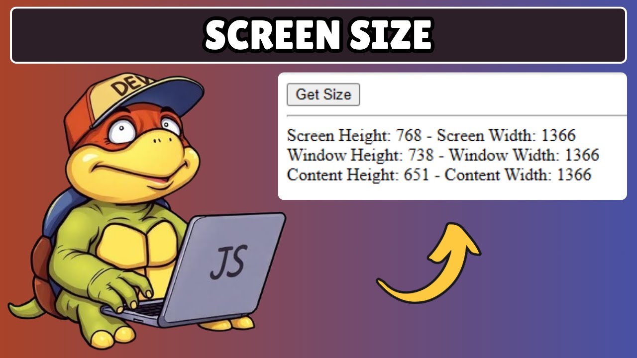 How To Get Screen Size Using Javascript Youtube