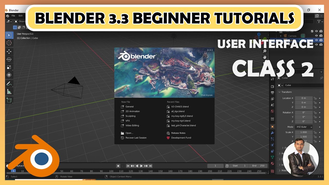 Blender Beginners Tutorial User Interface Tips And Tricks Class 2