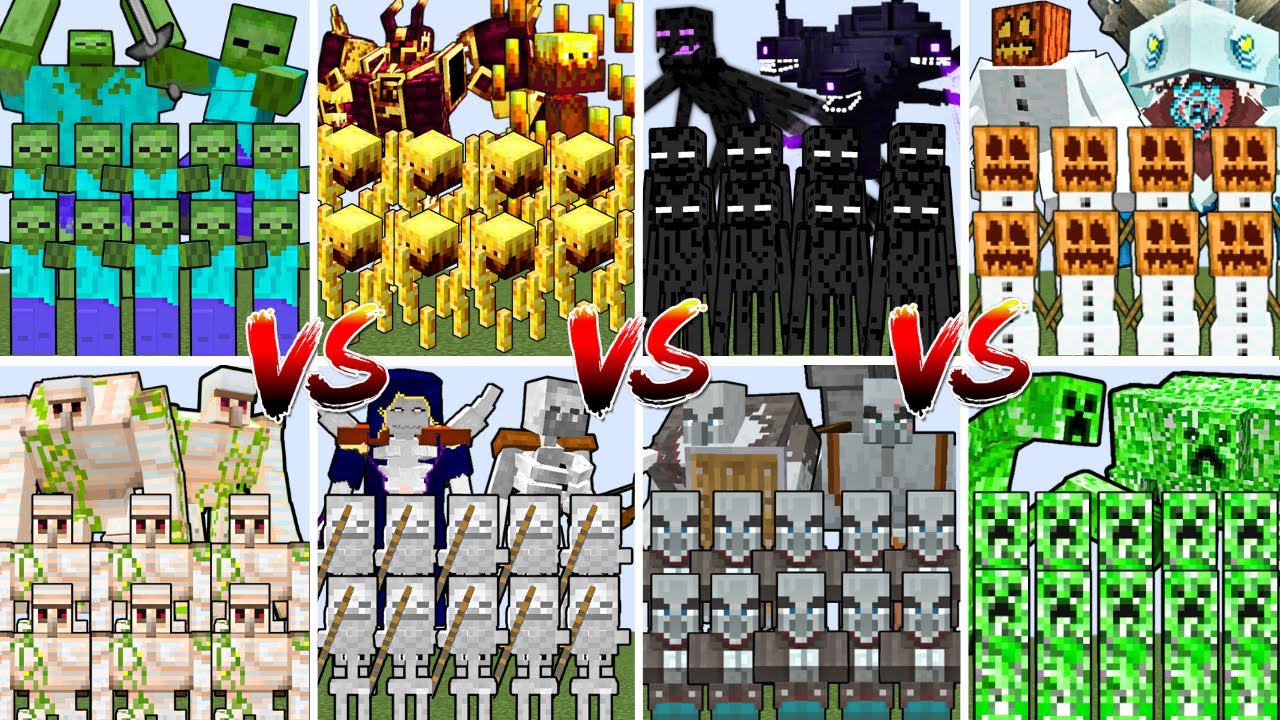 Biome Army Tournament Minecraft Mob Battle Youtube