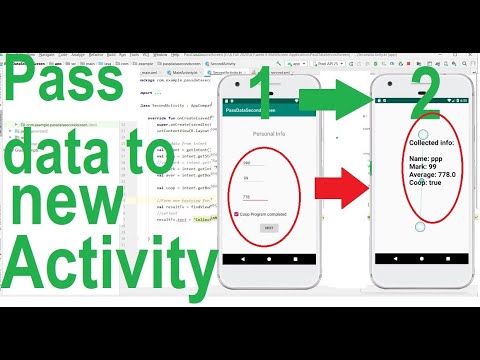 Pass Data To The Next Activity Using Intent Kotlin Android Studio