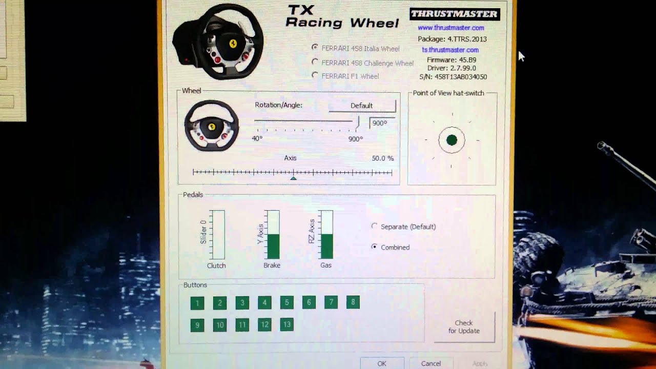 Thrustmaster Wheel Calibration Tool