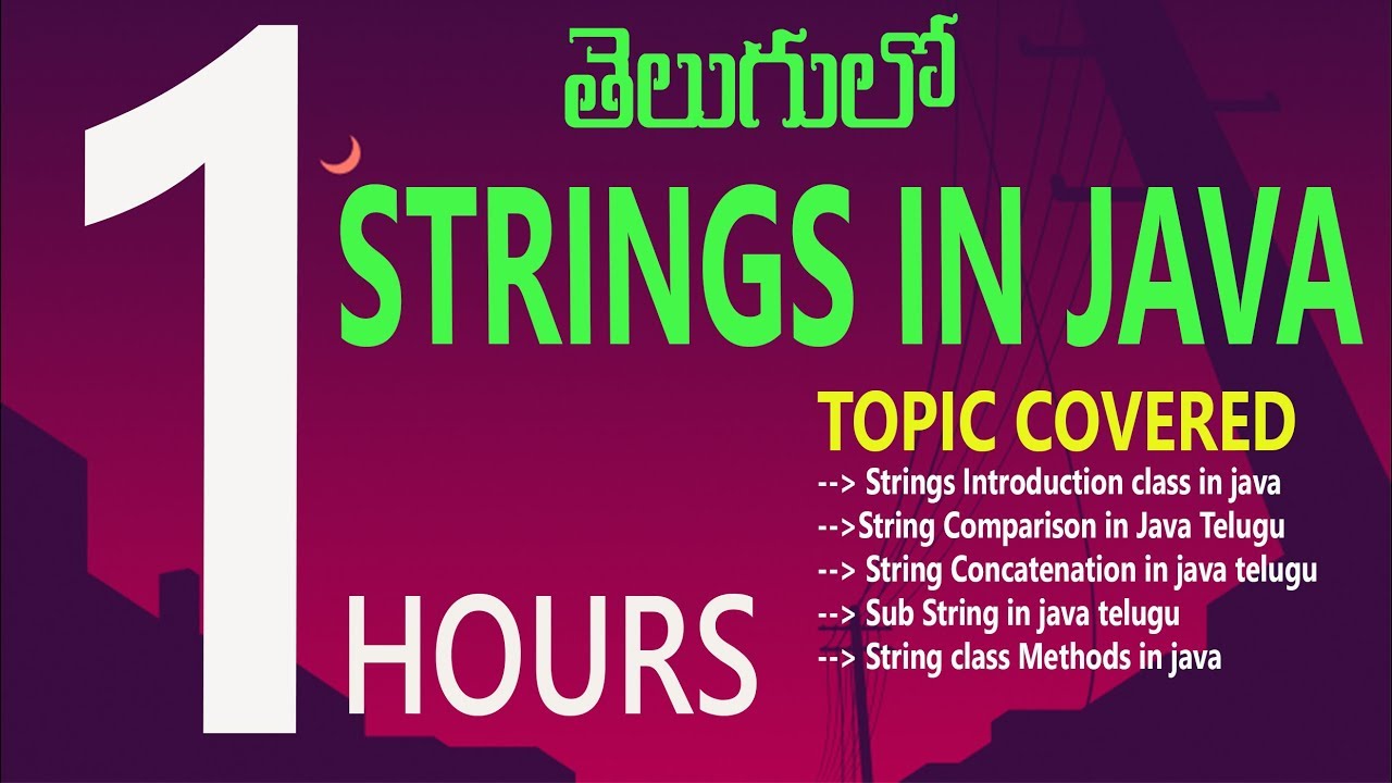 Strings Concept In Java In Telugu Youtube