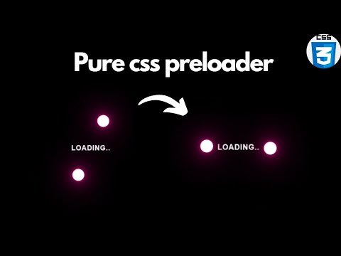 How To Make Simple Preloader Using Css Html Css Preloader Tutorial
