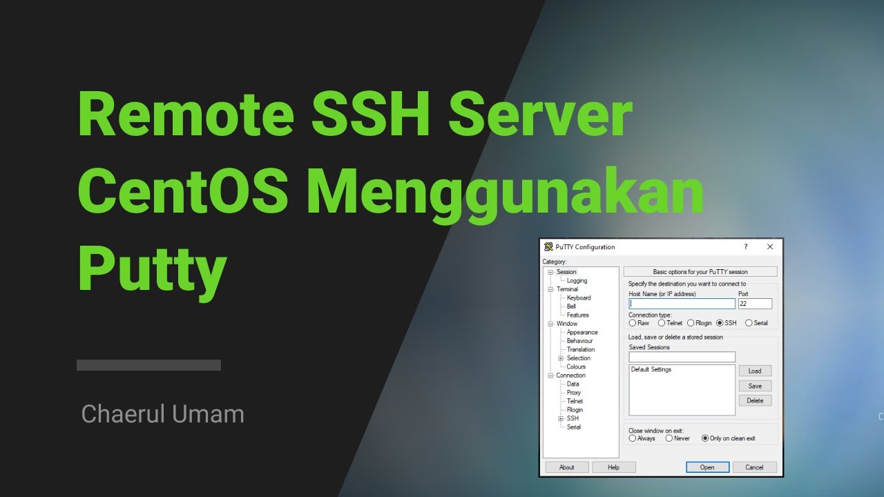 Remote Ssh Server Centos Menggunakan Putty Youtube