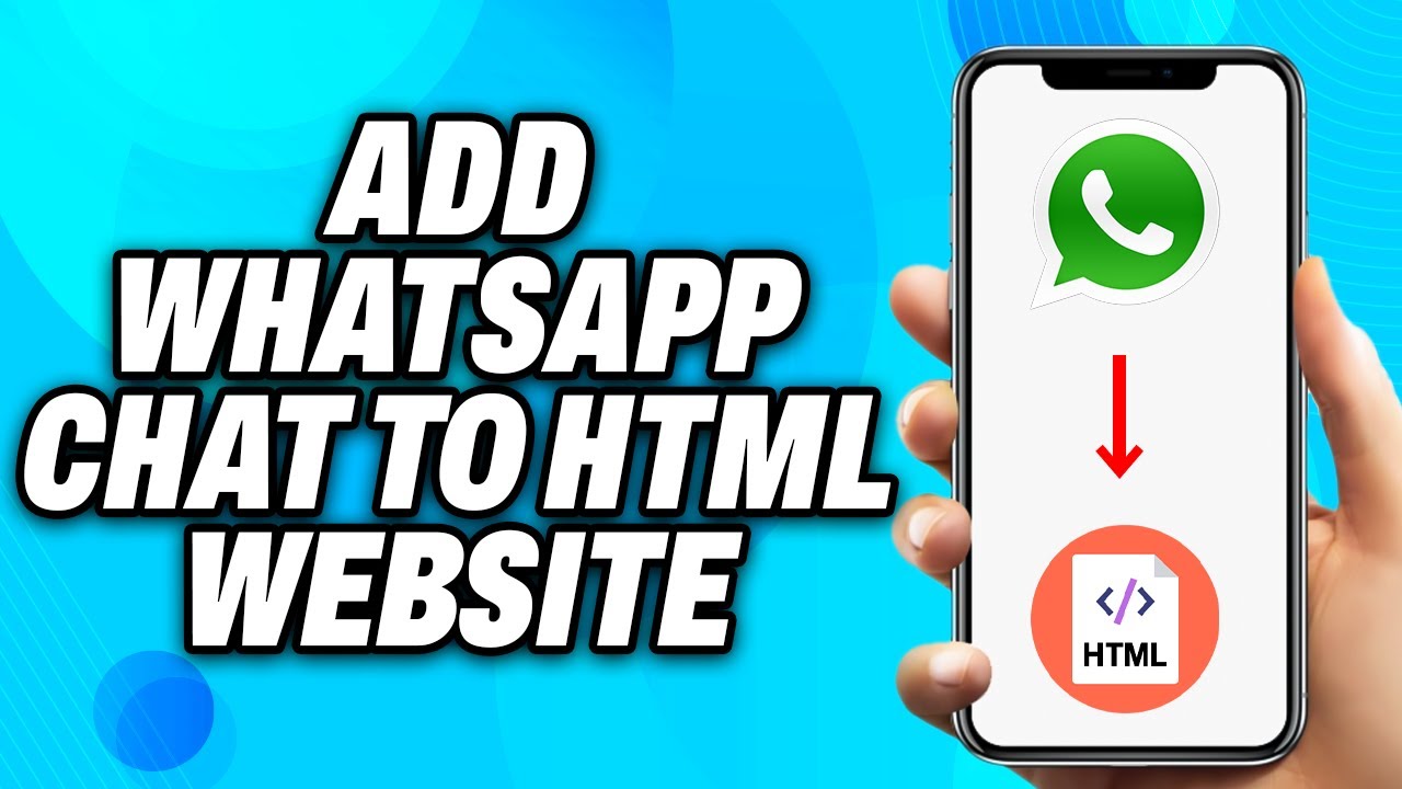 How To Add Whatsapp Chat To Html Website Easy Fix Youtube