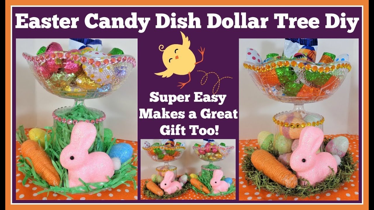 Dollar Tree Diy Easter Candy Dish рџњё Really Fast And Easy Youtube