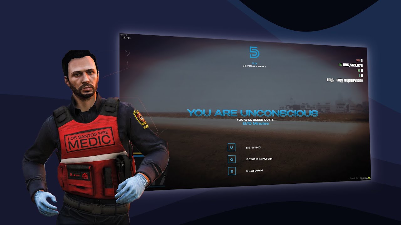 Esx Fivem 5d Deathscreen Script Showcase Youtube