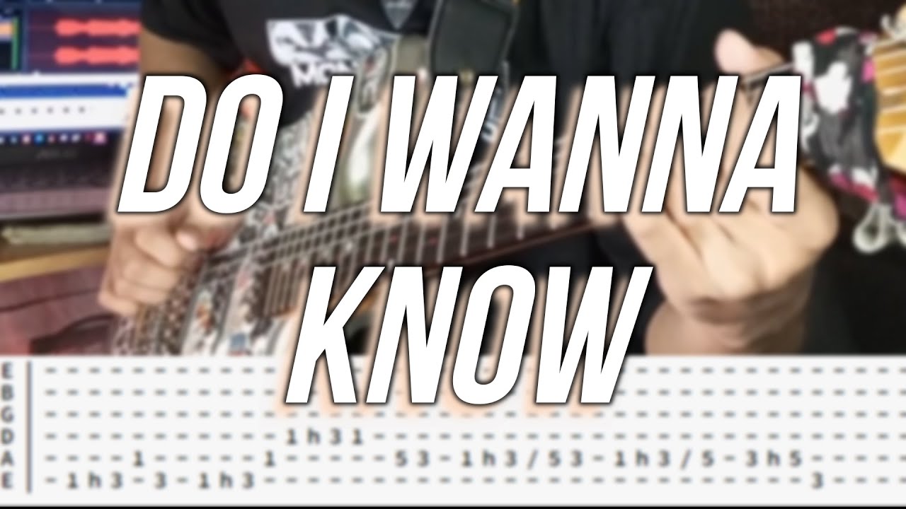 Do I Wanna Know Arctic Monkeys Guitar Intro Cover With Tabs Chords