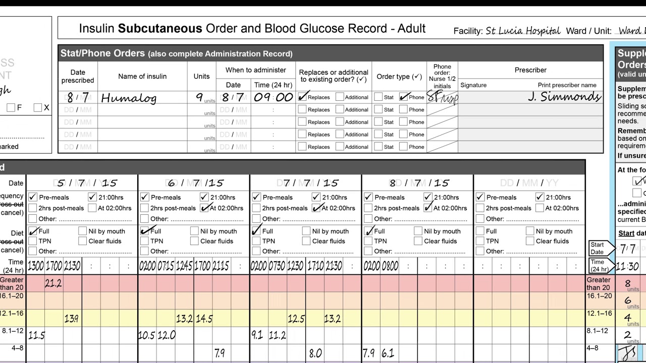 Video 7 Insulin Chart Instructions 2017 Youtube