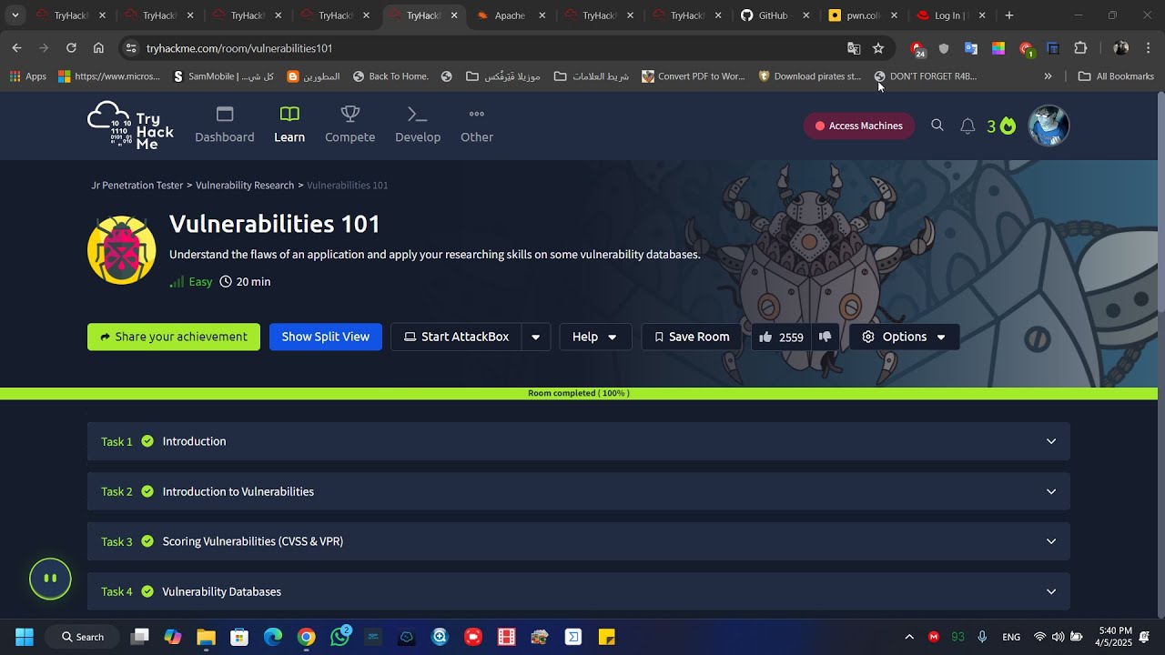 Tryhackme Vulnerabilities 101 بالعربي Youtube