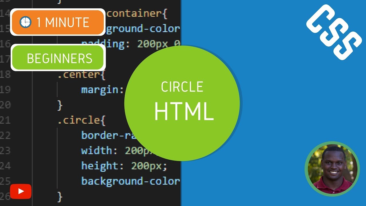 How To Make A Circle In Html And Css Css Tutorial Youtube