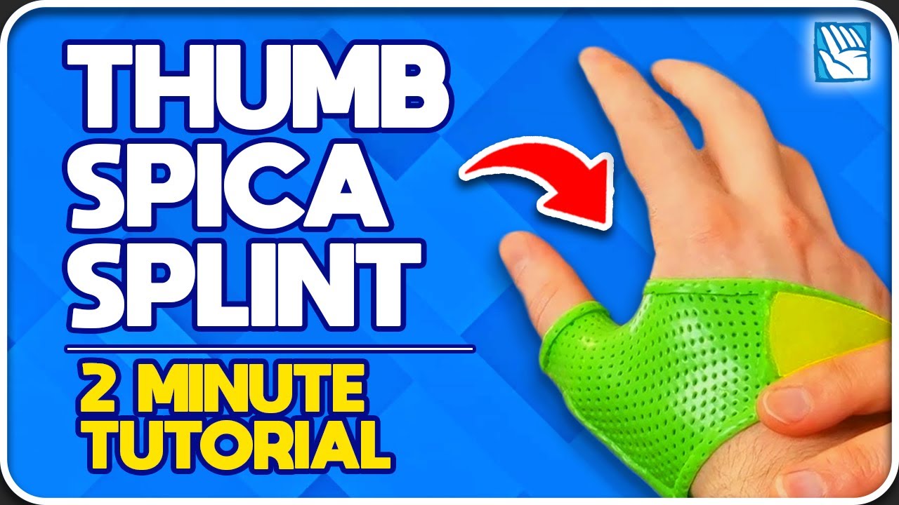 How To Make A Thumb Spica Splint In 2 Minutes Youtube