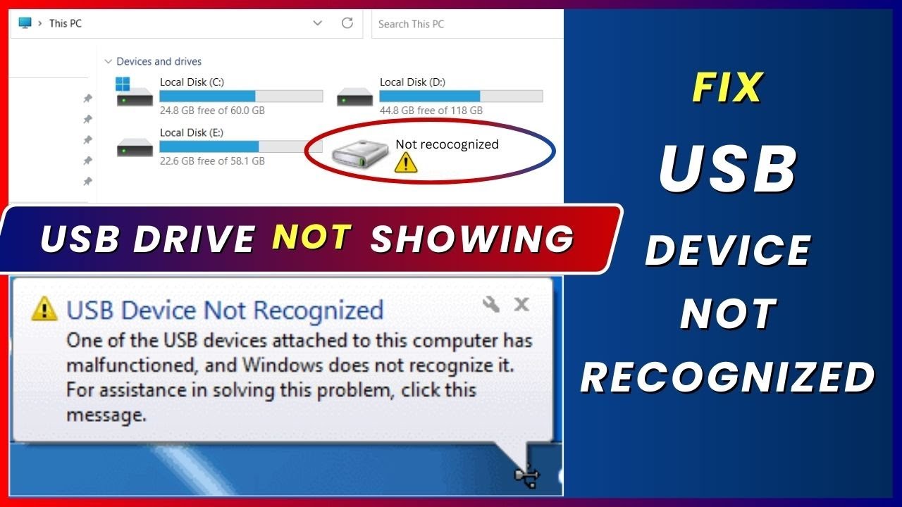 New How To Fix Usb Drive Not Showing Fix Usb Device Not Recognized In