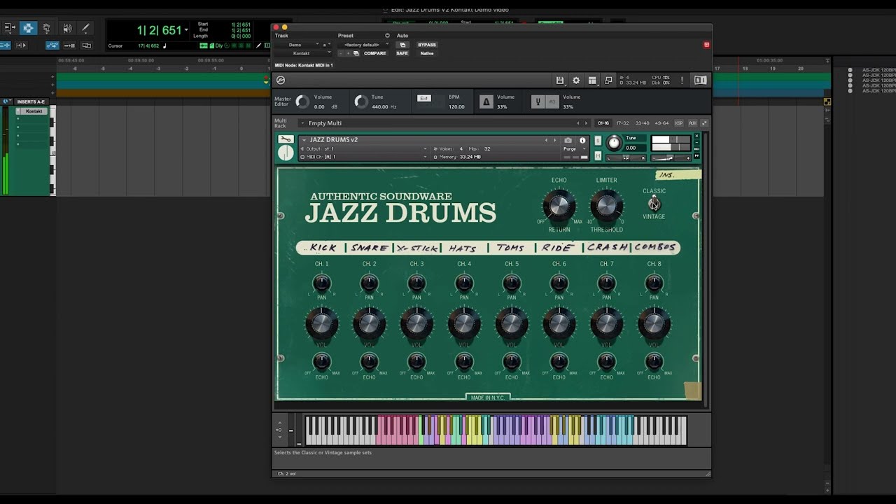 Authentic Soundware Jazz Drums For Kontakt V2 Walkthrough Youtube
