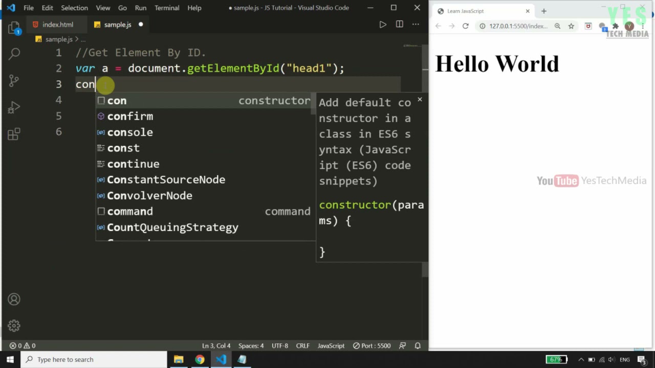 Get Element By Id Dom Javascript Malayalam Tutorial Part 17 Of 25