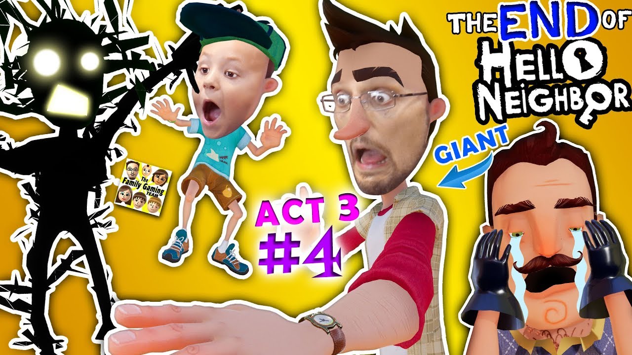 Hello Neighbor The End 4 Real Shadow Man Got Timmy Giant Neighbor In