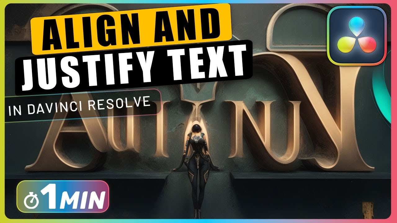 How To Align Justify Text In Davinci Resolve Youtube