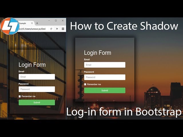 Tutorial On How To Create Login Page With Bootstrap Html Login Form