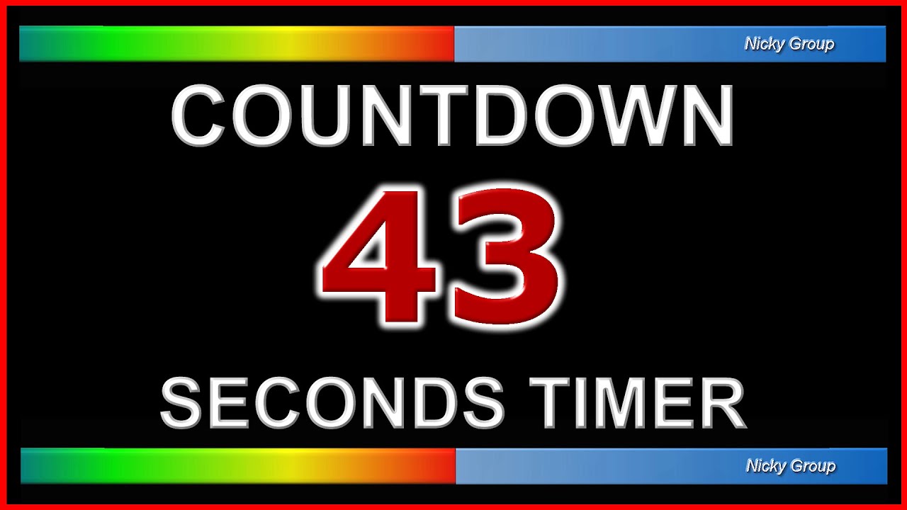 вџ 43 Seconds Timer Countdown Full Hd 1080p Background Relaxing