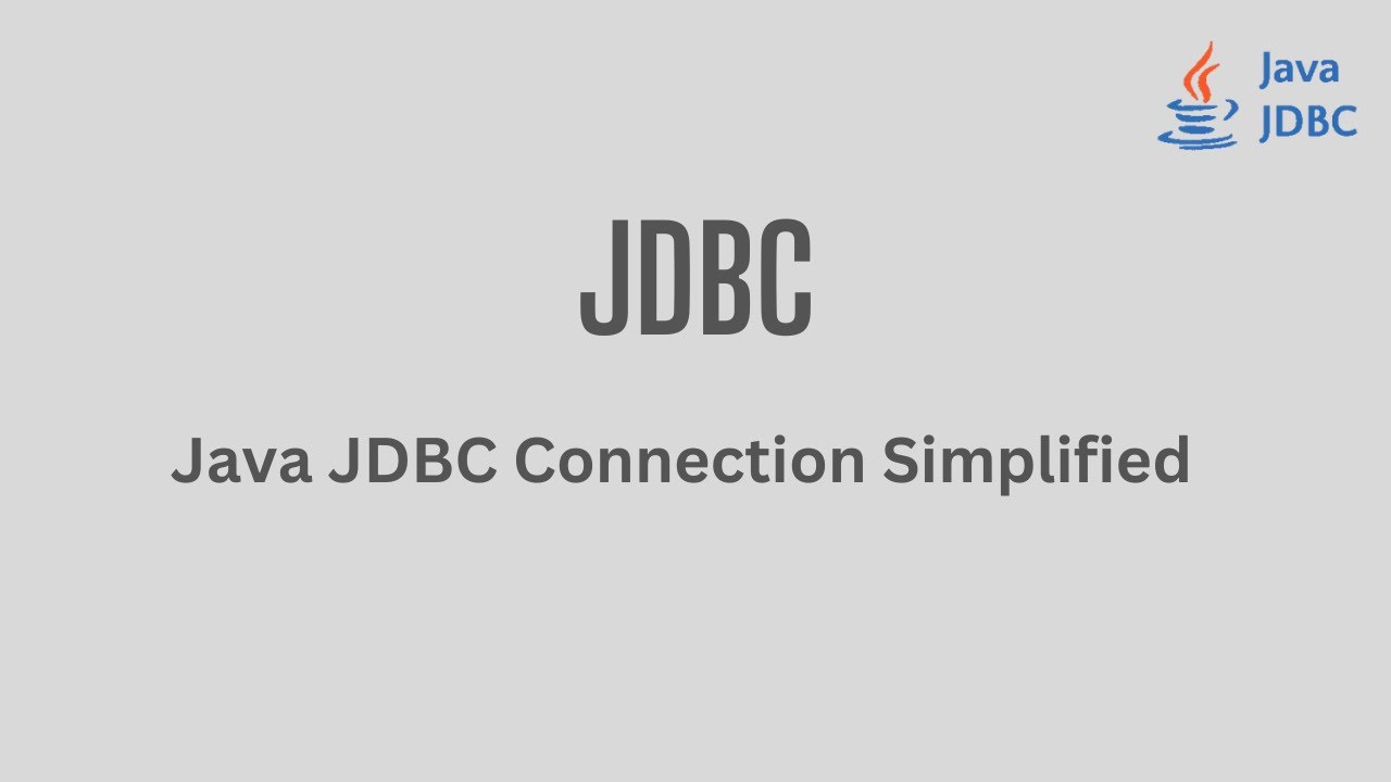 Jdbc Connection Tutorial For Beginners Youtube