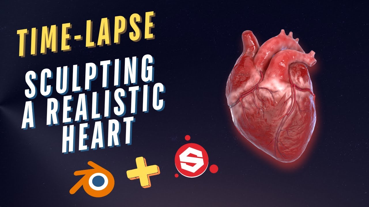 Sculpting A Realistic Heart In Blender Timelapse Youtube
