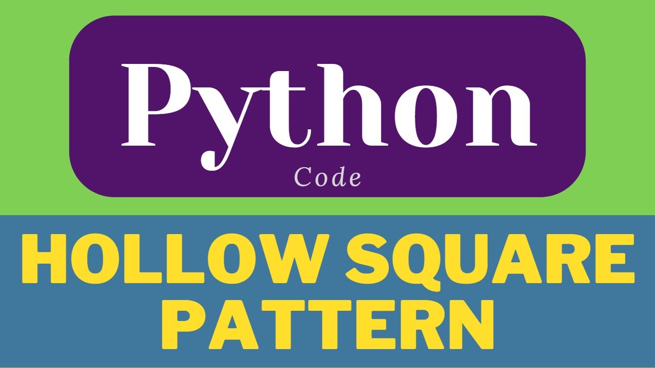 Hollow Square Pattern In Python Pattern Program In Python Shorts