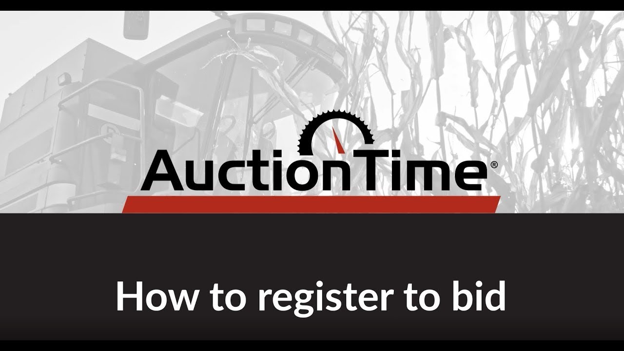 How To Register To Bid On Auctiontime Youtube