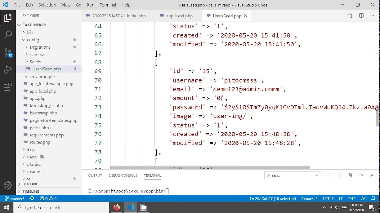 Cakephp 4 Seeding Database 40 Youtube