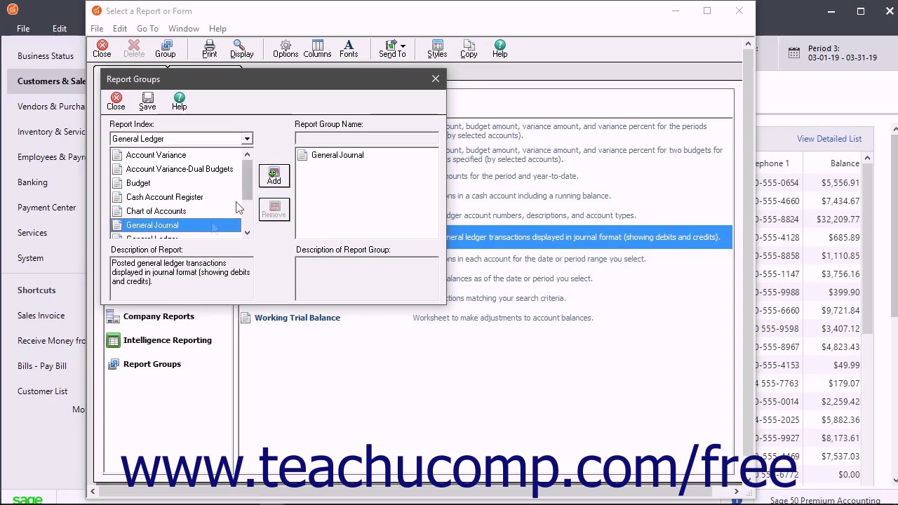 Sage 50 2018 Tutorial Report Groups Sage Training Youtube