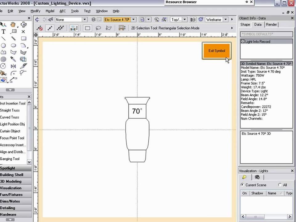 Custom Lighting Devices In Vectorworks Youtube