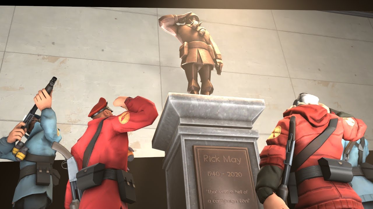 Tf2 Never Laugh At A Rick May Statue Youtube