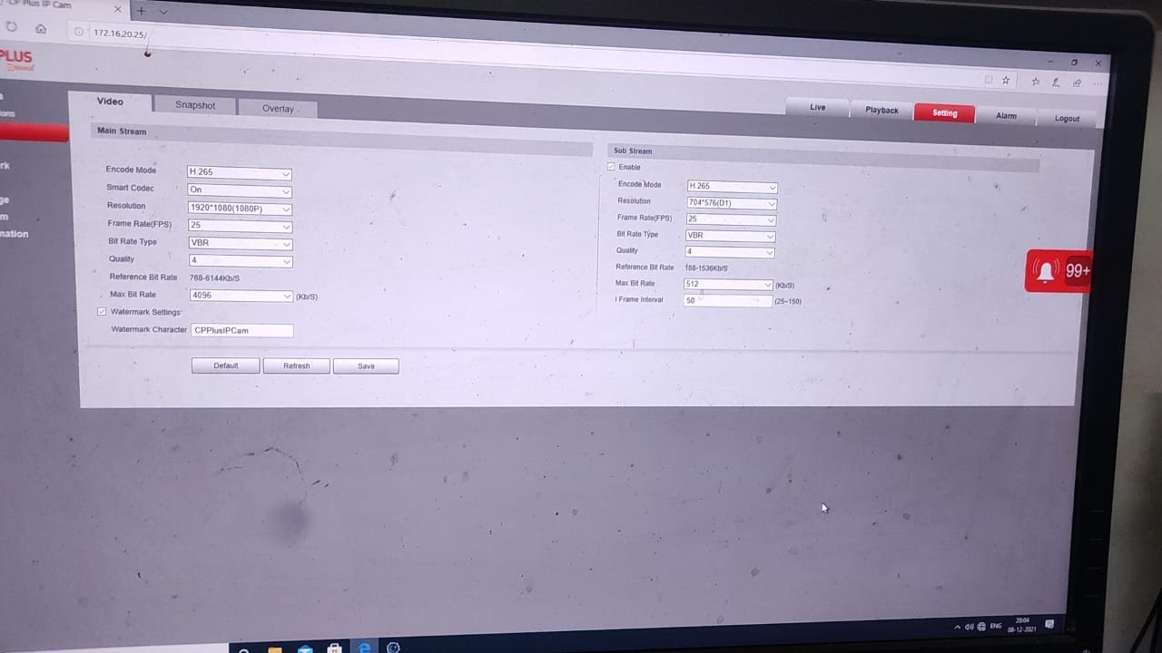 Cp Plus Cctv Video Setting Youtube
