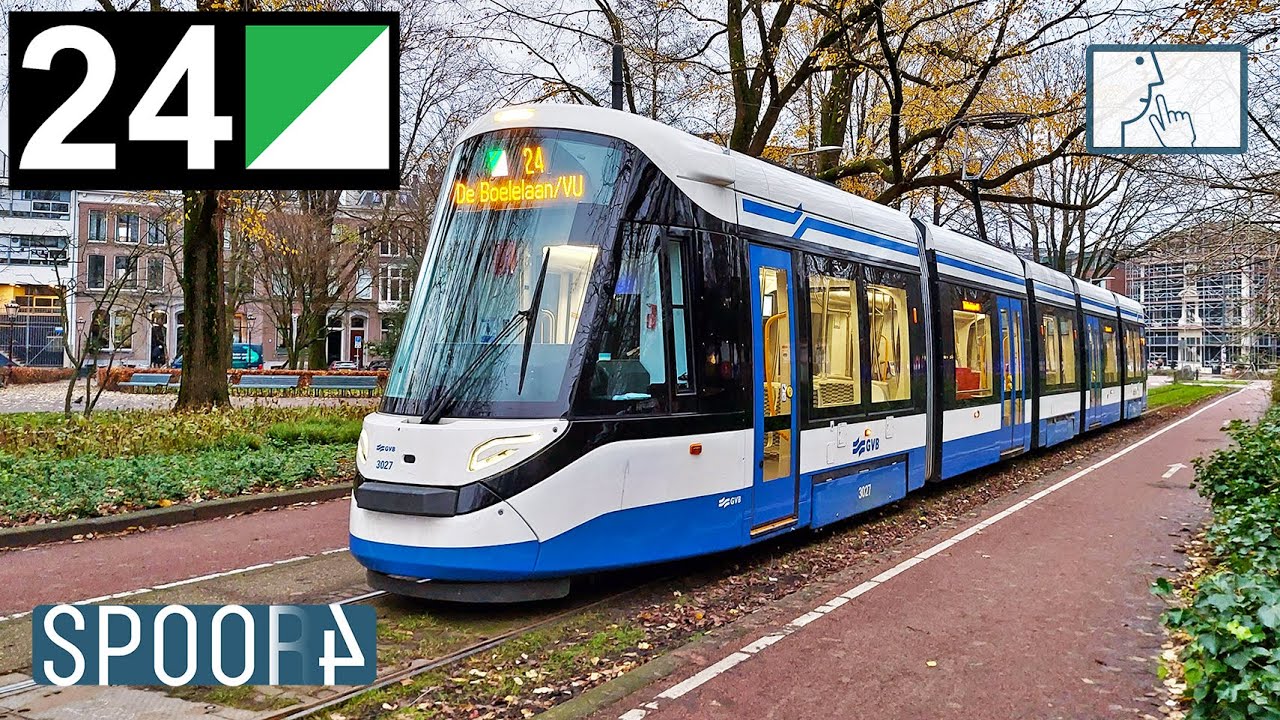 Cabinerit Tram 24 Amsterdam De Boelelaan Vu Frederiksplein V V