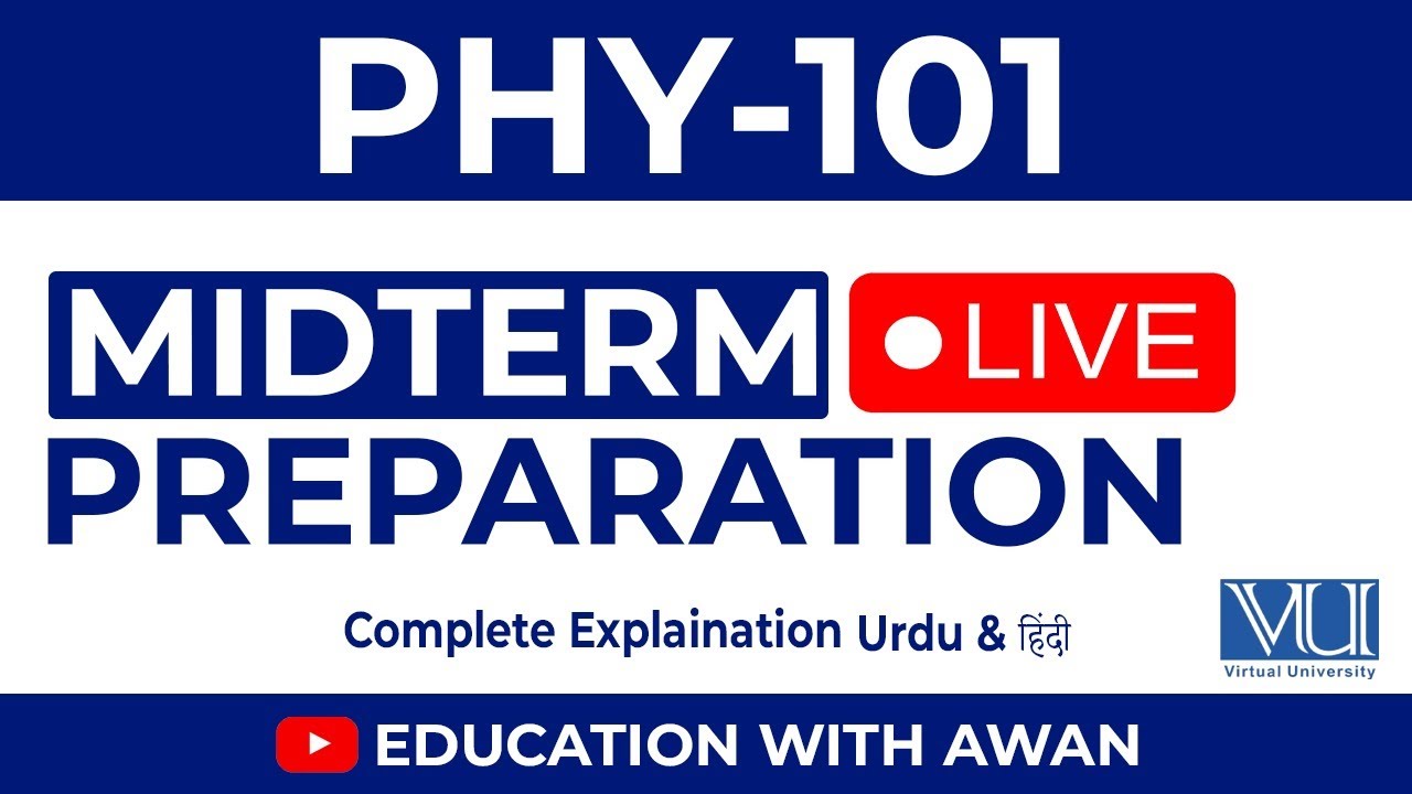 Phy101 Midterm Preparation Spring 23 Solved Mcqs Youtube