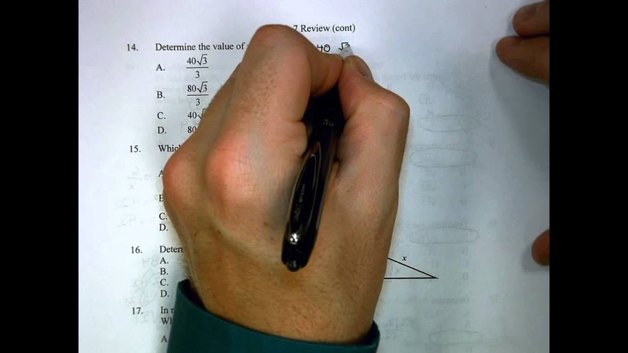 Math 2 Chapter 7 Review Youtube