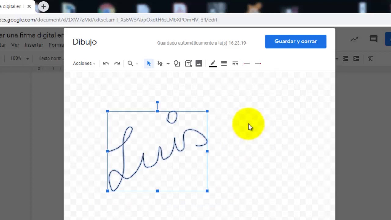 Cómo Crear Una Firma Digital En Documentos De Google Youtube