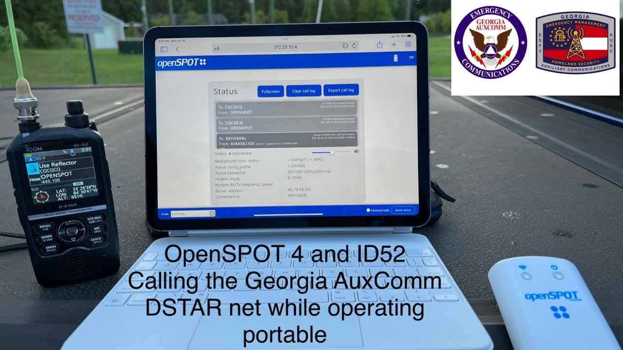 Openspot 4 And Id52 Running The Georgia Auxcomm Dstar Net While