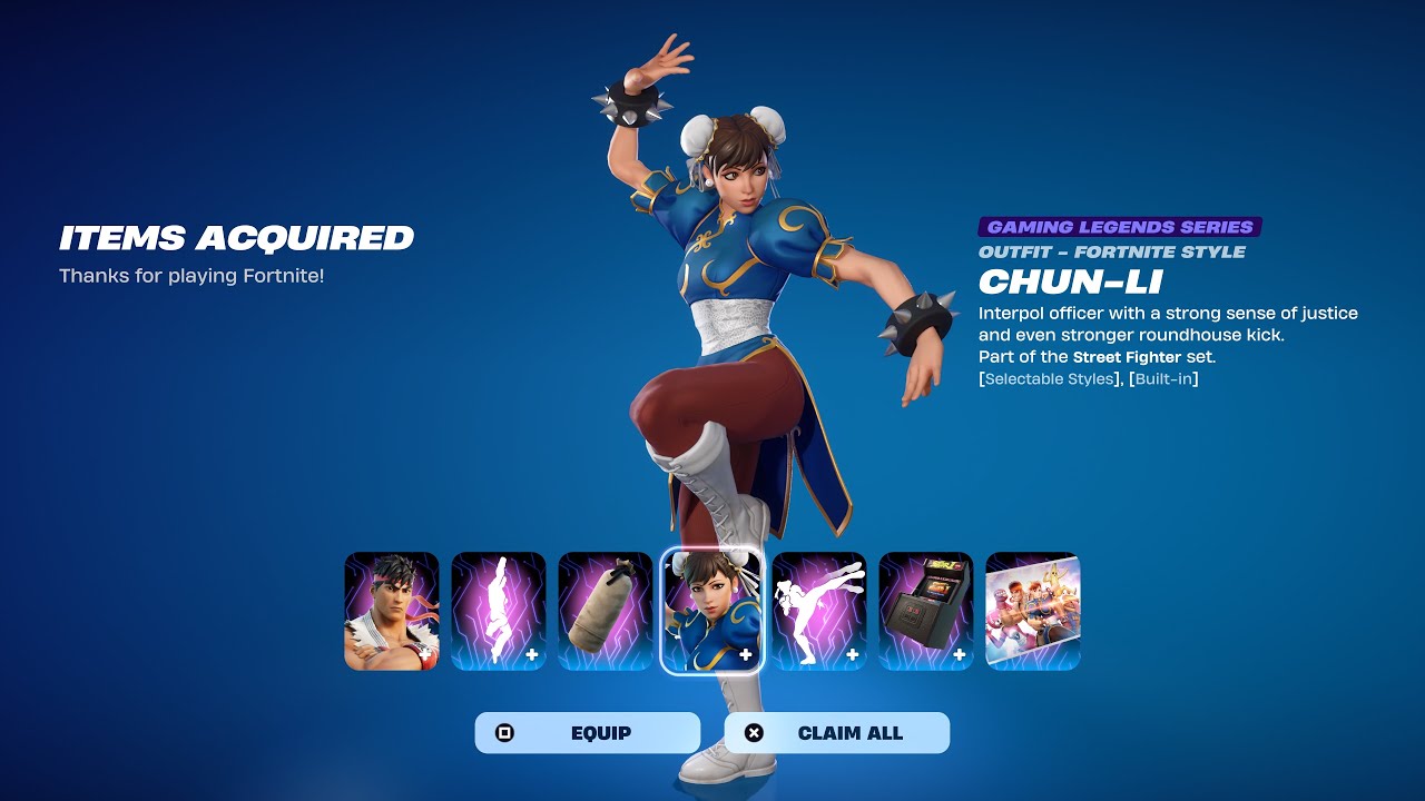 How To Get Chun Li Skin For Free Fortnite Youtube