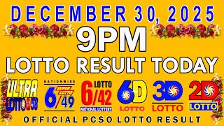 9pm Pcso Lotto Results Today December 30 2025 Swertres Ez2 Lotto Result ...