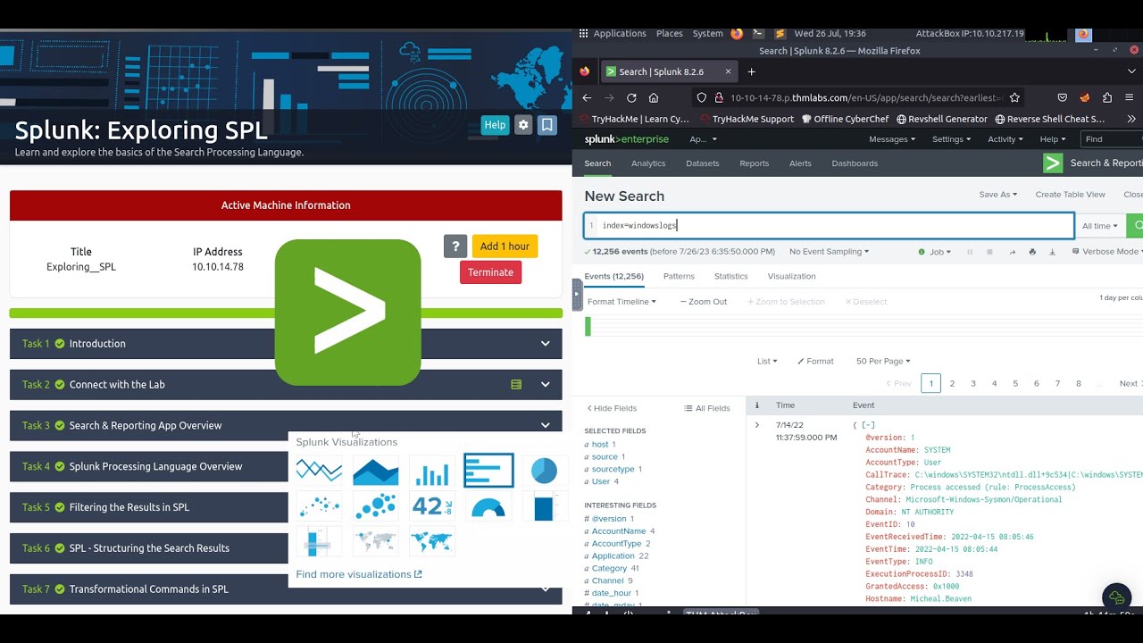 Splunk Exploring Spl Tryhackme Walkthrough Youtube