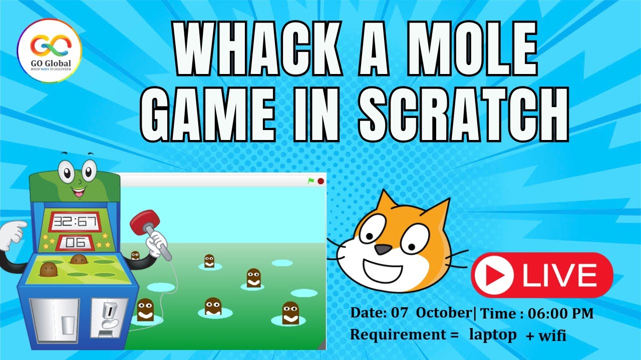 Whack A Mole Game In Scratch Scratch Whack A Mole Game Whack A