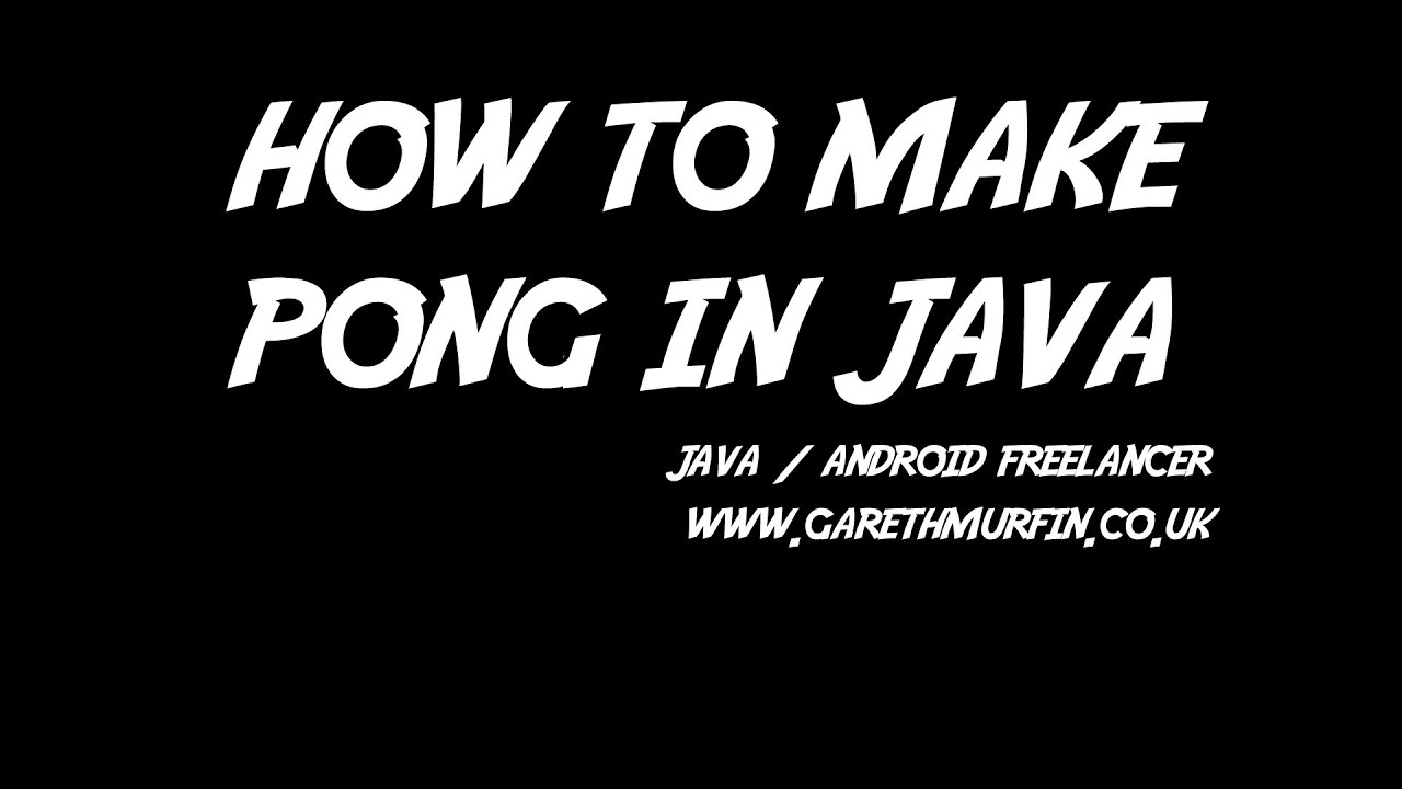 How To Make Pong In Java Using Netbeans Part 1 Youtube