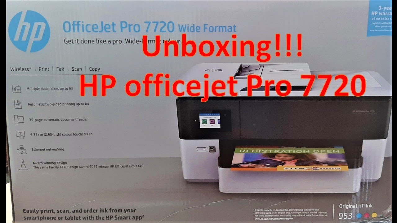 Unboxing Hp 7720 Officejet Pro Printer Unboxing Printer Hp Office