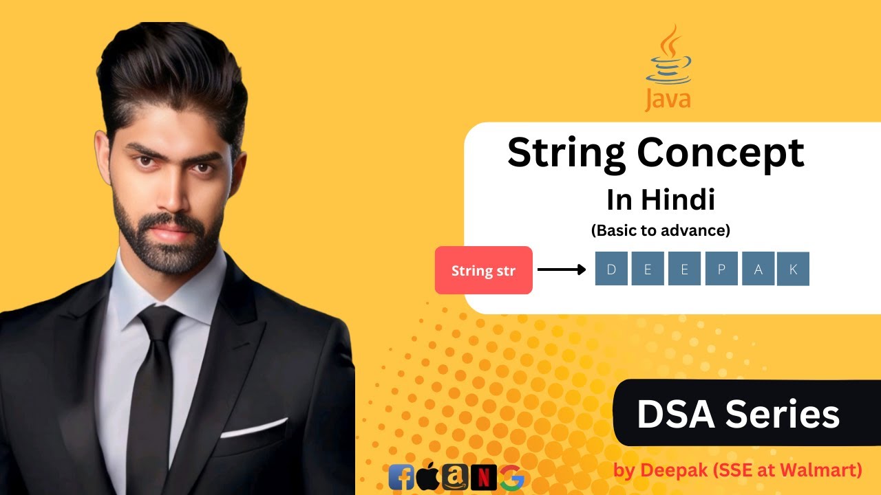 String Concept In Java Dsa Series By Dtechschool Youtube