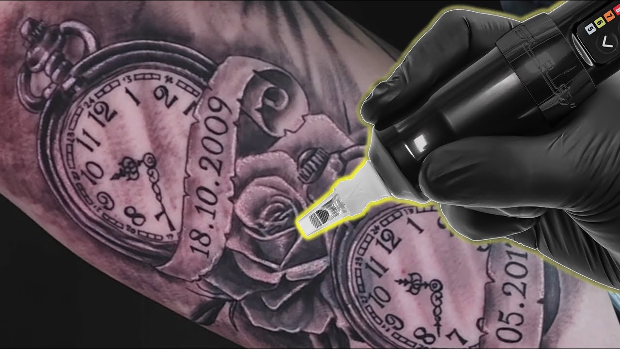 Family Clocks Tattoo Time Lapse Youtube